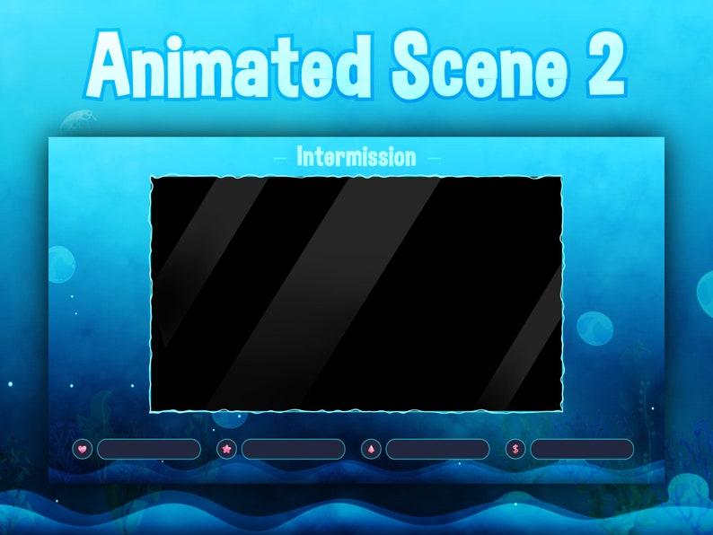 Animated Stream Overlay - Cozy Underwater Twitch Overlay - Etsy