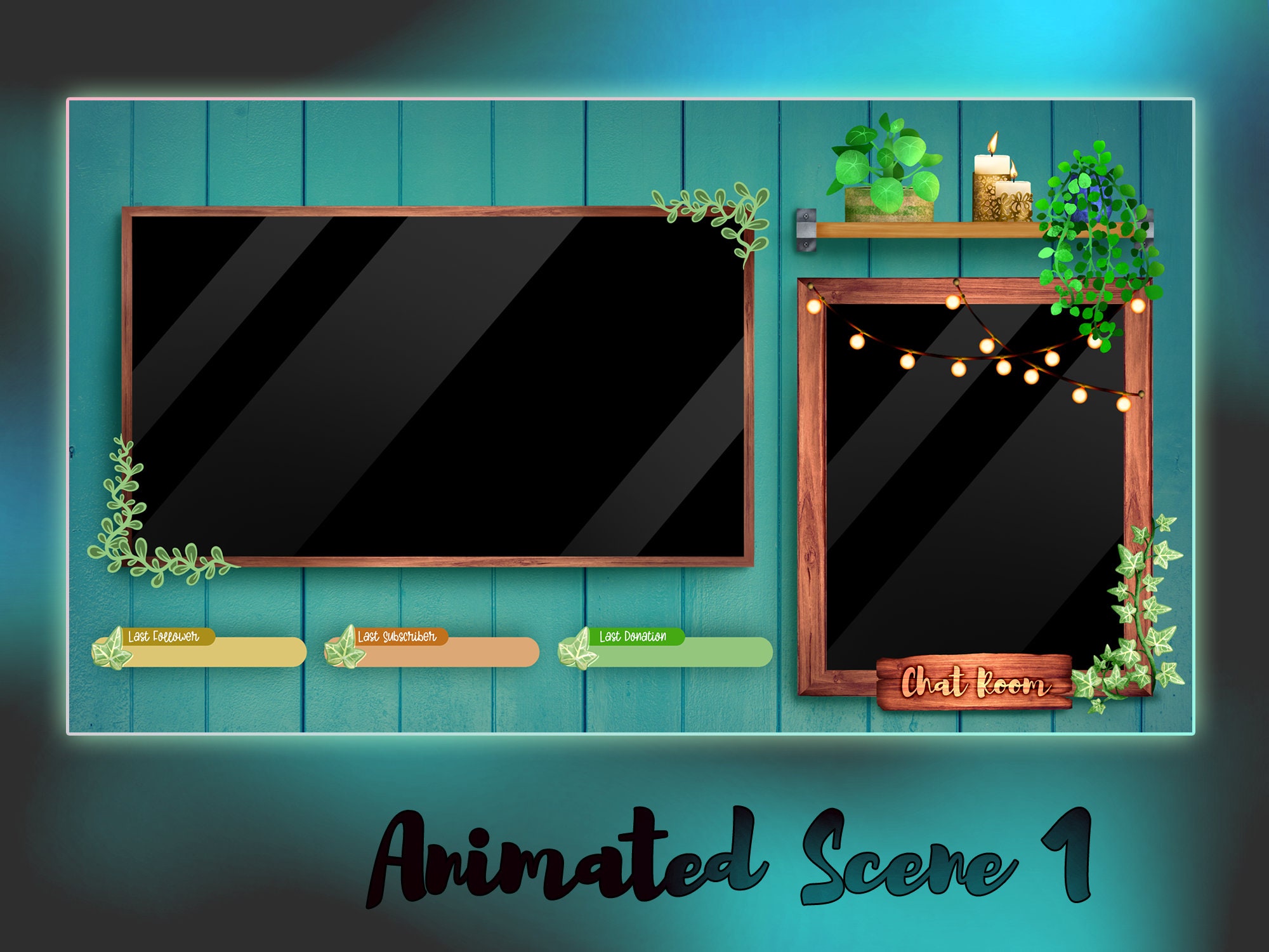 Animated Stream Overlay - Fantasy Nature Twitch Overlay - Etsy