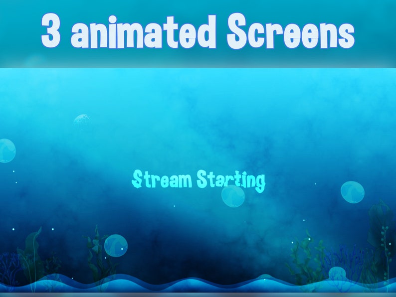 Animated Twitch Scenes - Underwater Bubbles - Animated Screens ...