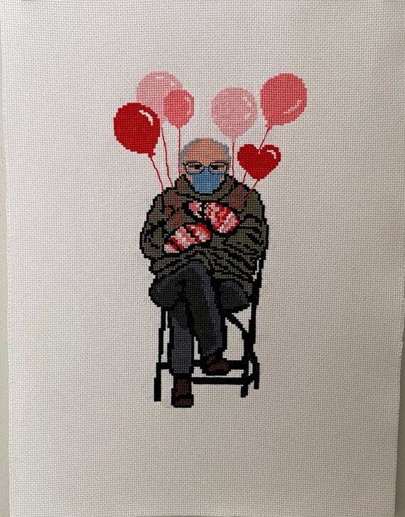 Valentines Day Bernie Mittens Balloons | Etsy