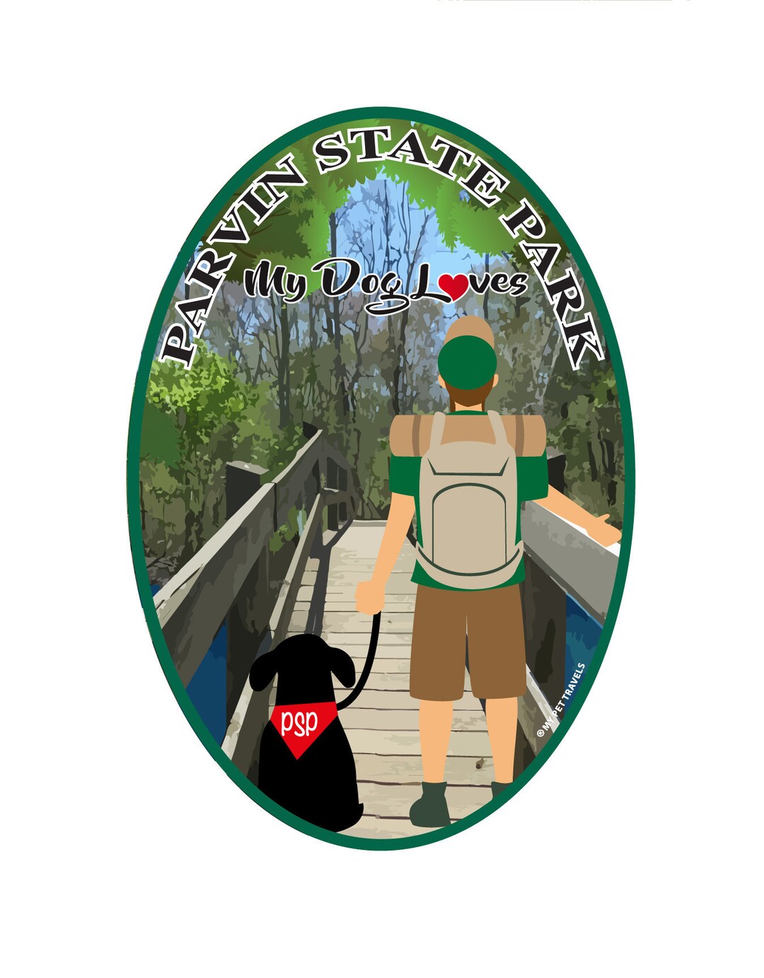 Pegatina de recuerdo de Parvin State Park - Etsy España