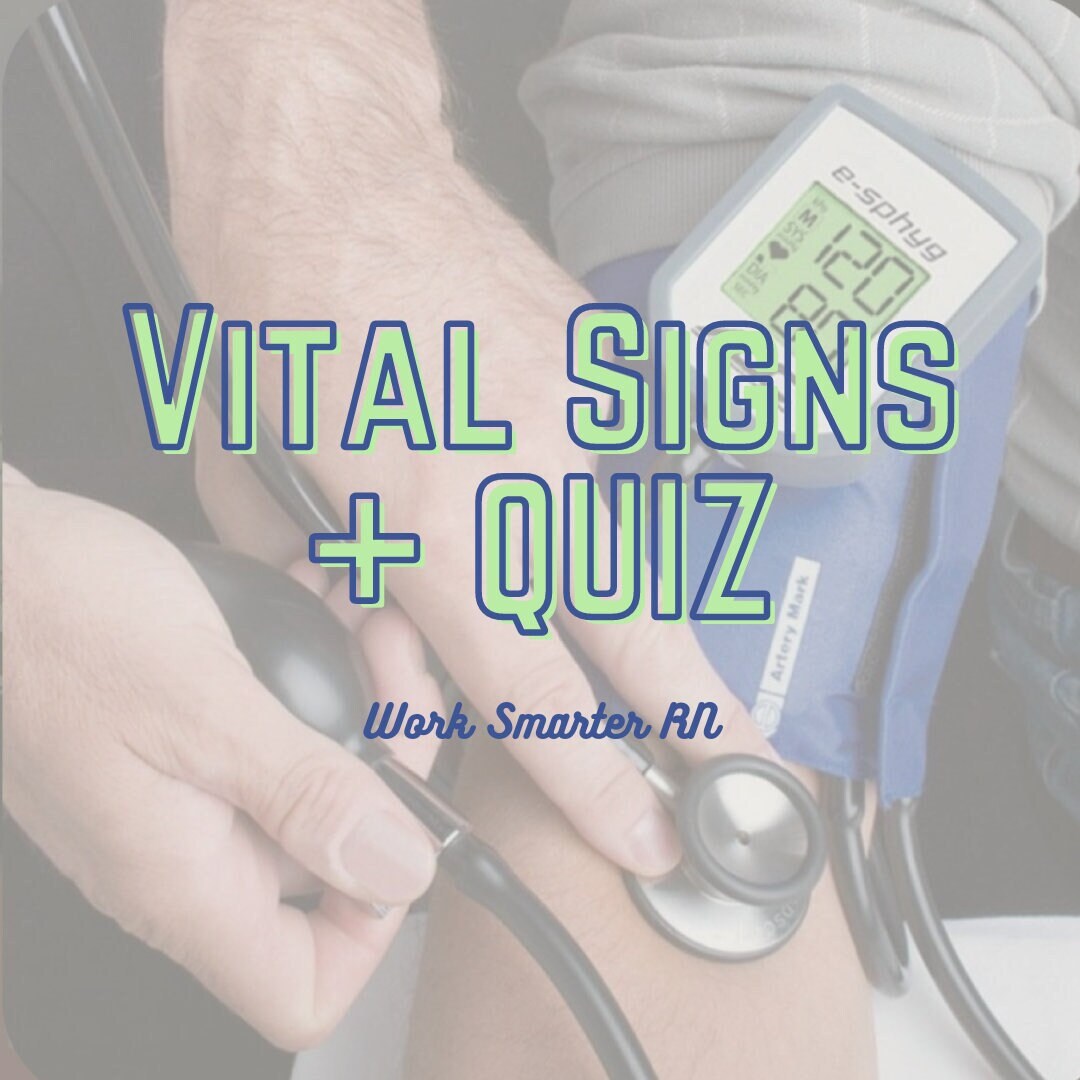 DIGITAL NOTES: Vital Signs + QUIZ - Etsy