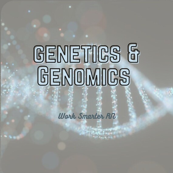 Genetics and Genomics Nursing Notes | Etsy