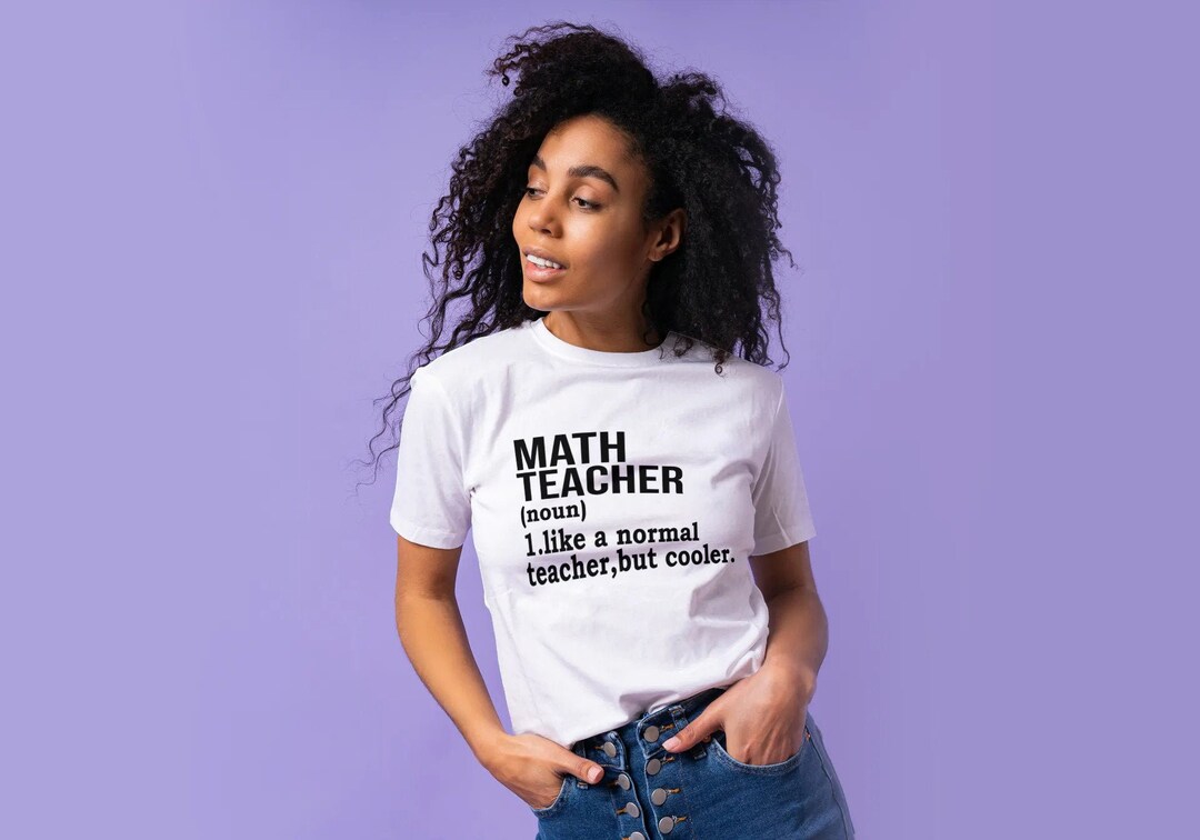 Math Teacher Like a Normal Teacher but Cooler T-shirtmath - Etsy
