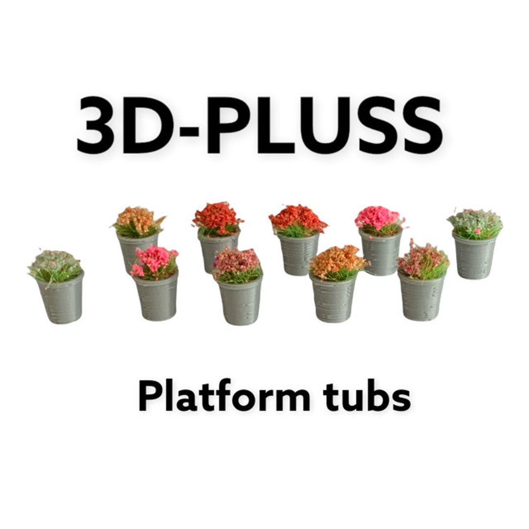 OO Scale Pack of 10 Flowers in Pots - Etsy