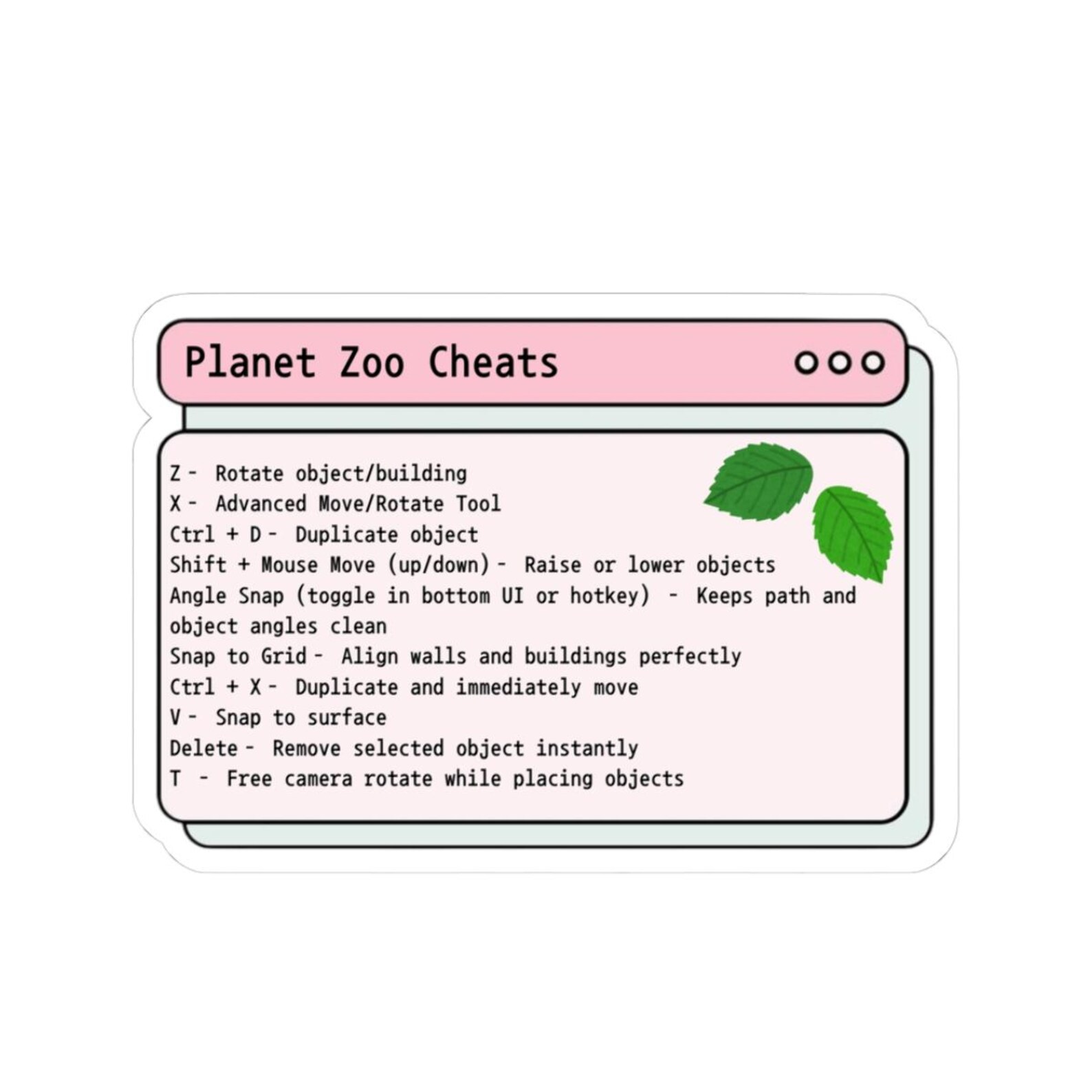 Planet Zoo Cheats Sticker - Etsy