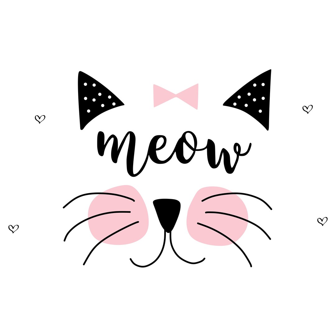 Meow SVG Cat Lady Svg Meow SVG Cut File Cat Lover Cat Love Svg Cat ...