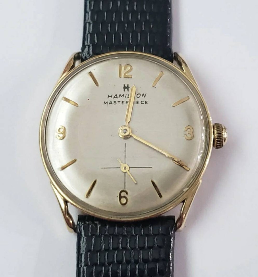 Vintage Watch Hamilton Masterpiece 14K Yellow Gold Collectible Time ...