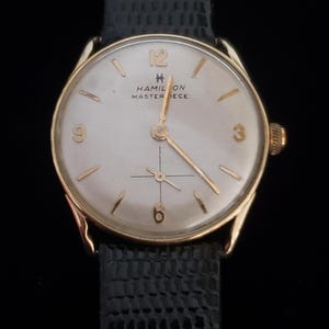 Vintage Watch Hamilton Masterpiece 14K Yellow Gold Collectible Time ...
