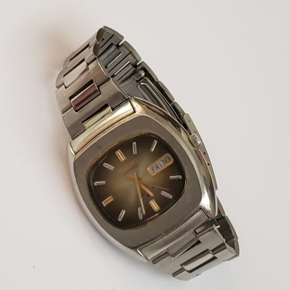 Seiko Watch Automatic Day Date Rare Retro Collectible… - Gem