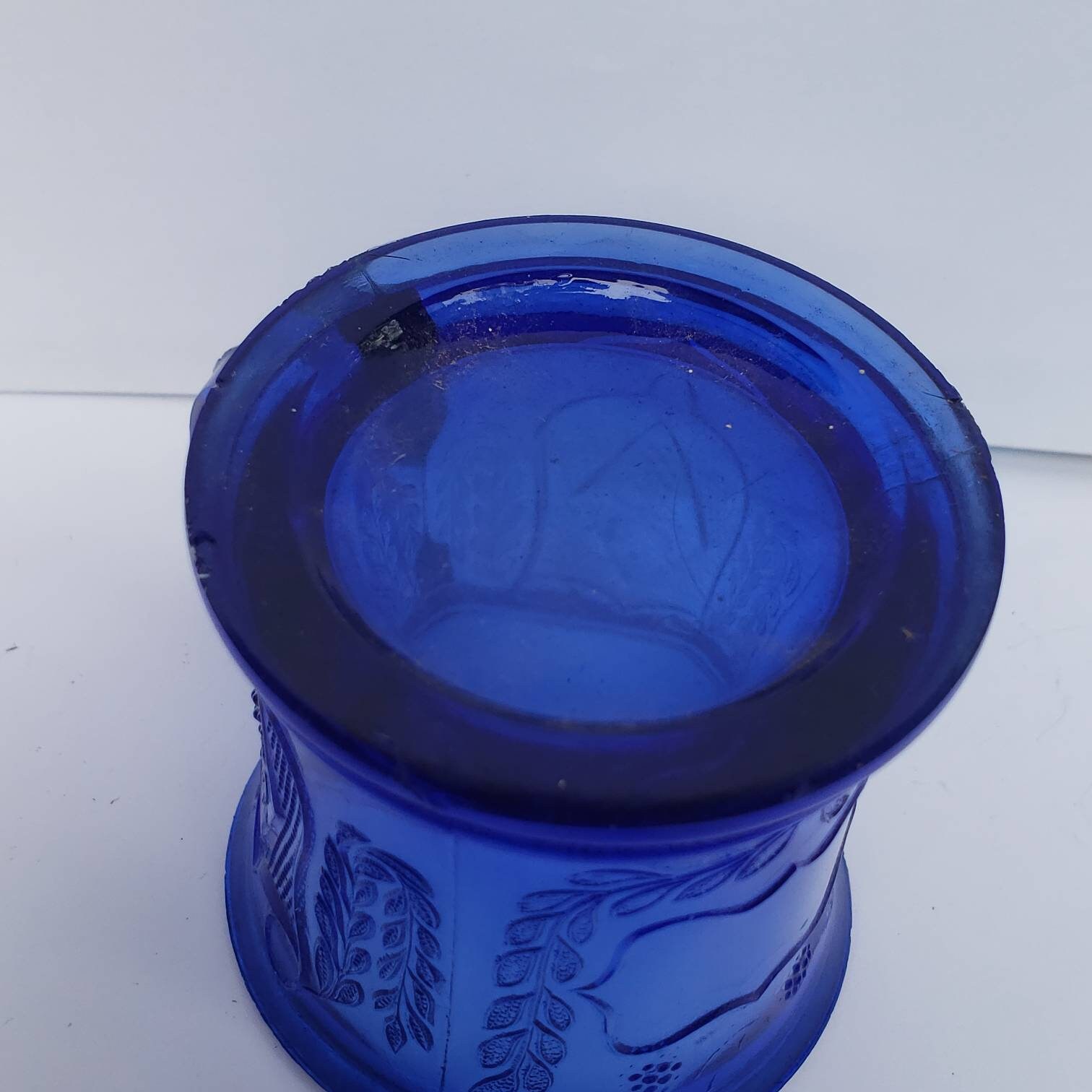 Vintage Cobalt Blue Cup Retro Collectible - Etsy