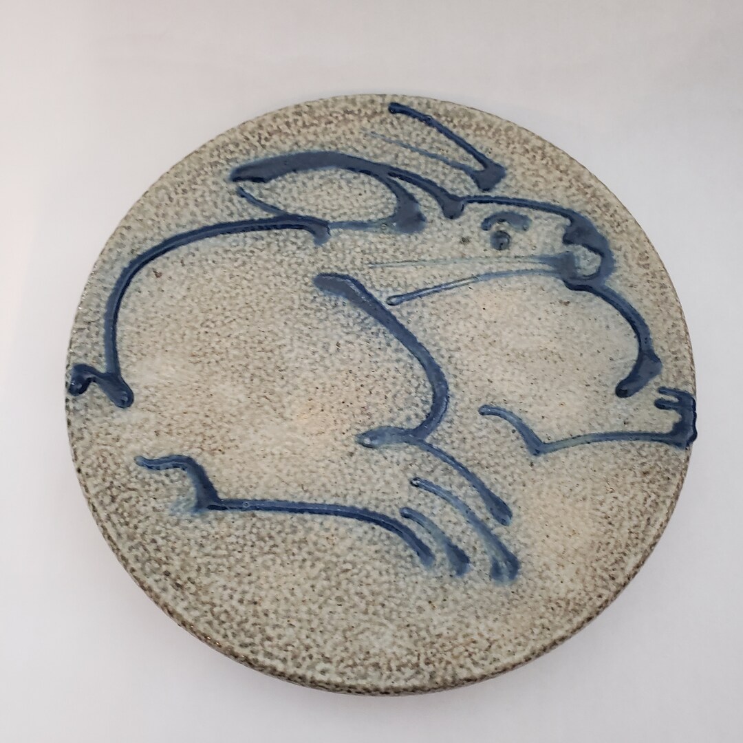 Rabbit Bunny Rabbit Plate Pottery Collectible Unique Find Studio Art ...