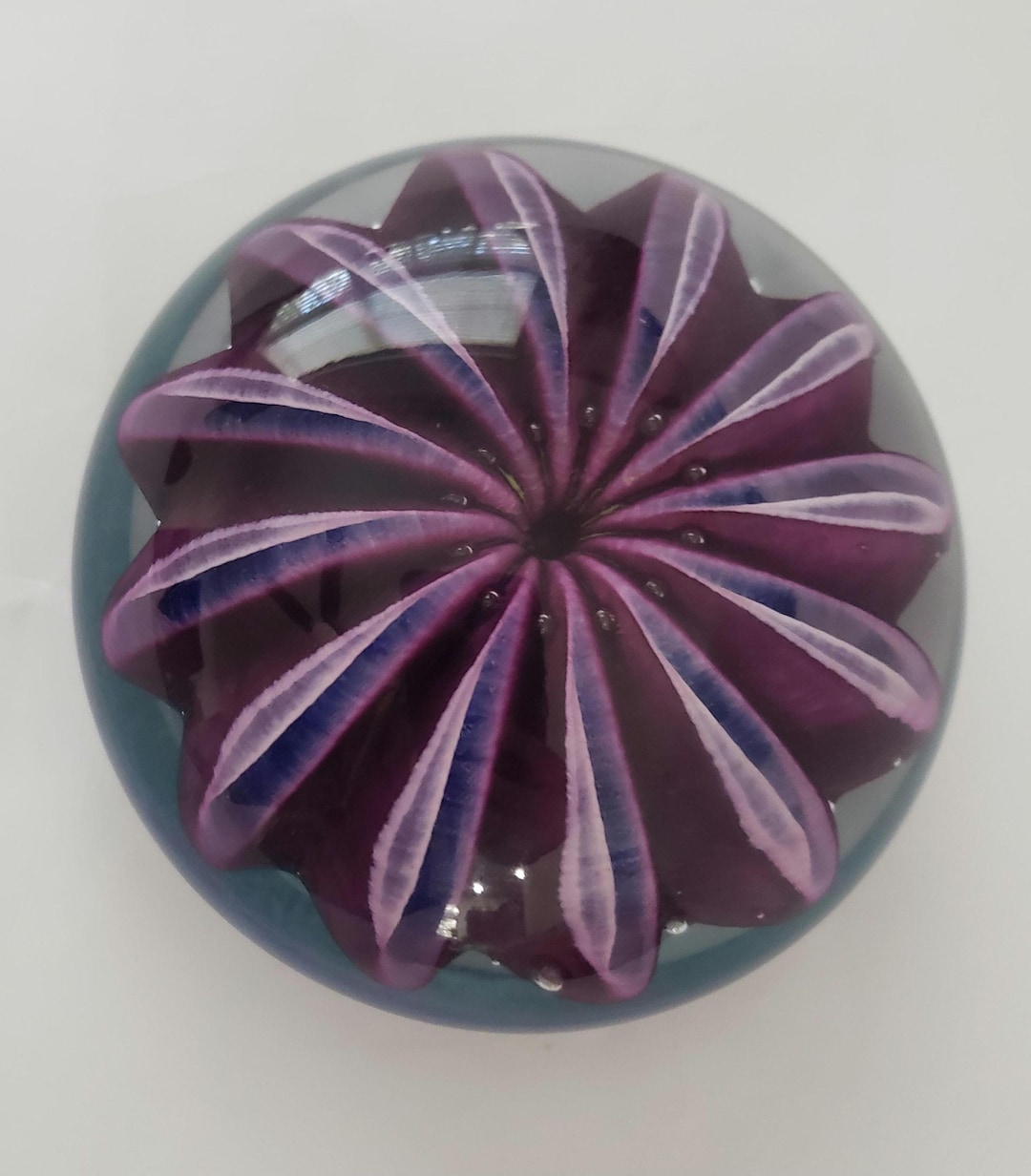 Paperweight Signed Glass Art Glass Collectible Studio Glass - Etsy