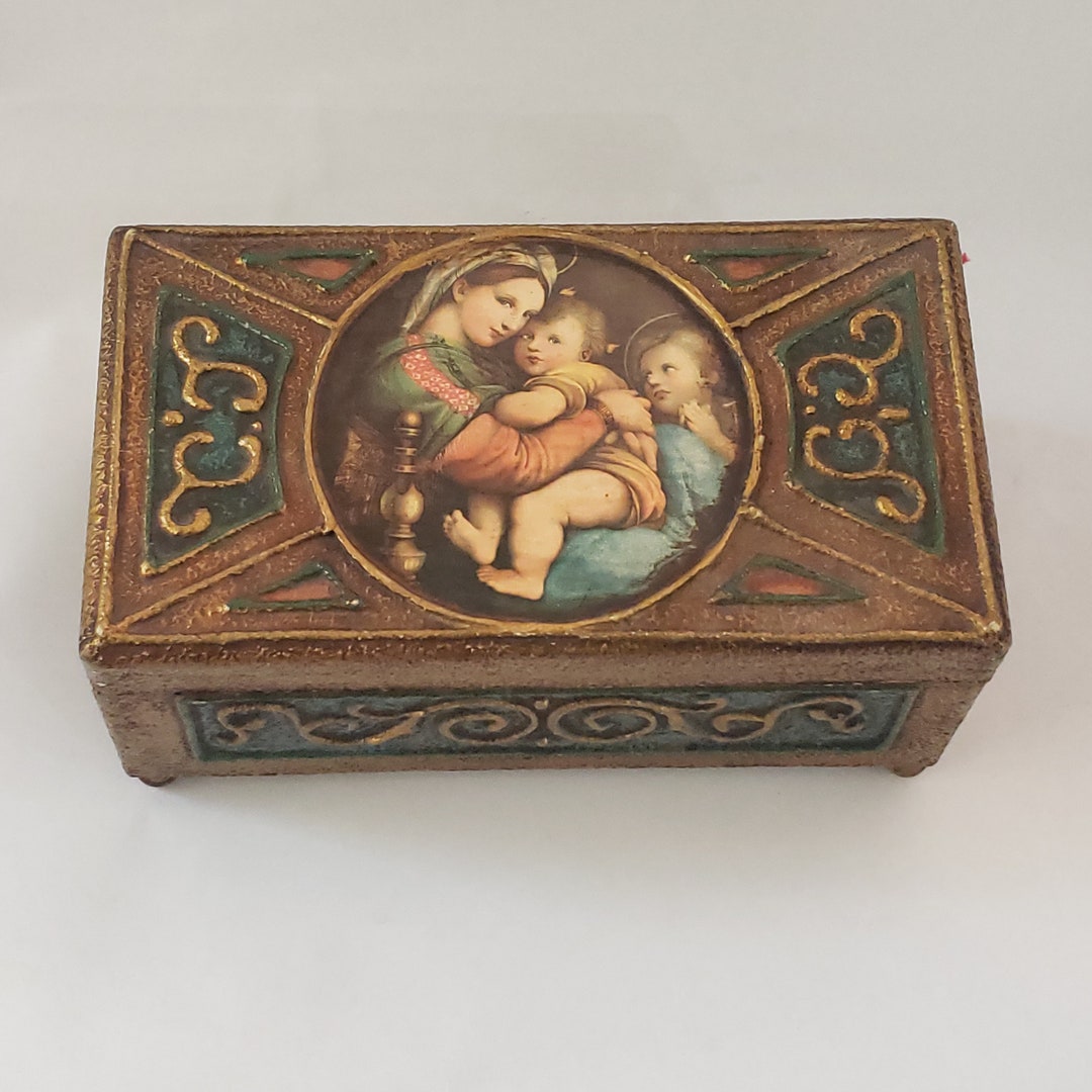 Vintage Box Ornate Wood Box Retro Collectible - Etsy