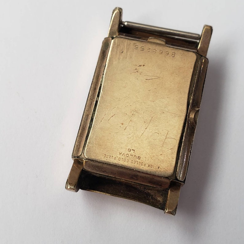 Bulova Tank Watch Retro Collectible Wrist Watck 10K Rolled Gold Plate ...
