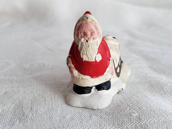 Vintage Santa Claus Christmas Chalk Made in England Village | Etsy