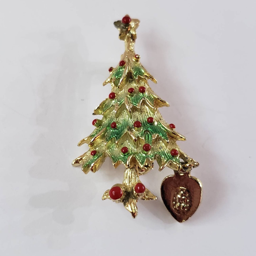 Vintage Brooch Christmas Tree Retro Collectible Pin Costume Jewelry - Etsy