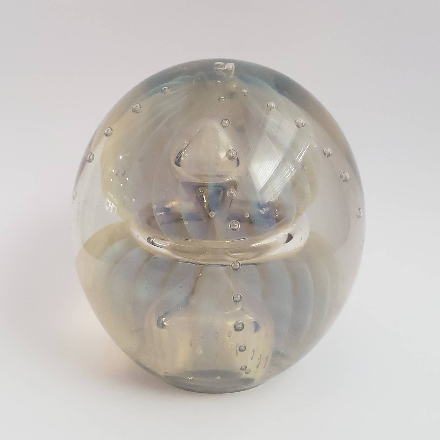 Art Glass Paperweight Artist Signed Dated Collectible Studio - Etsy