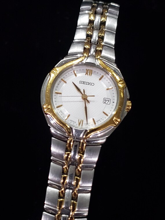 Seiko Watch Date Two-tone Collectible Time Piece Wris… - Gem