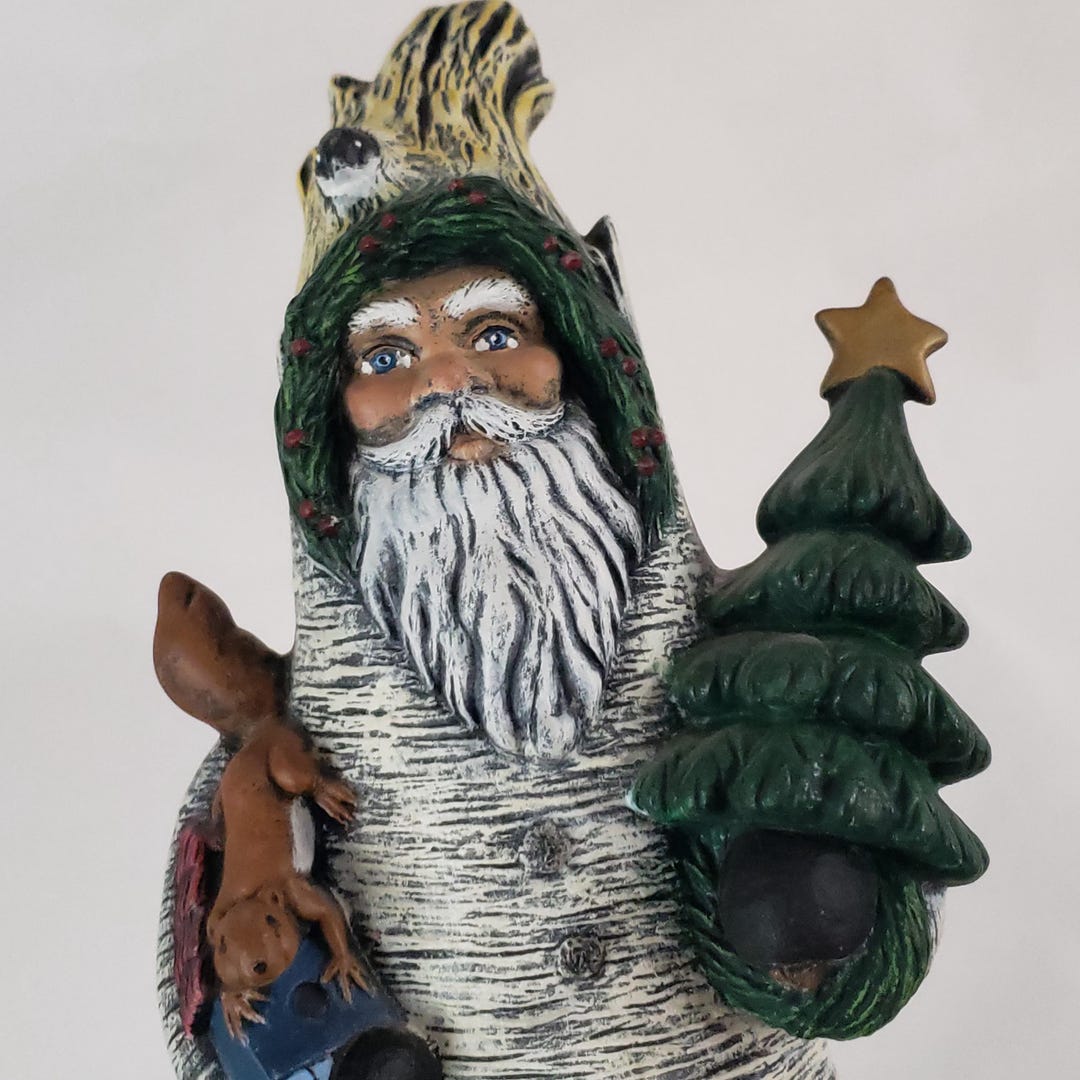 Santa Claus Figurine Handmade Christmas Collectible Animal Theme - Etsy