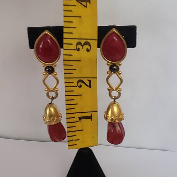 Vintage Earr Designer Leslie Block Retro Collectible … - Gem