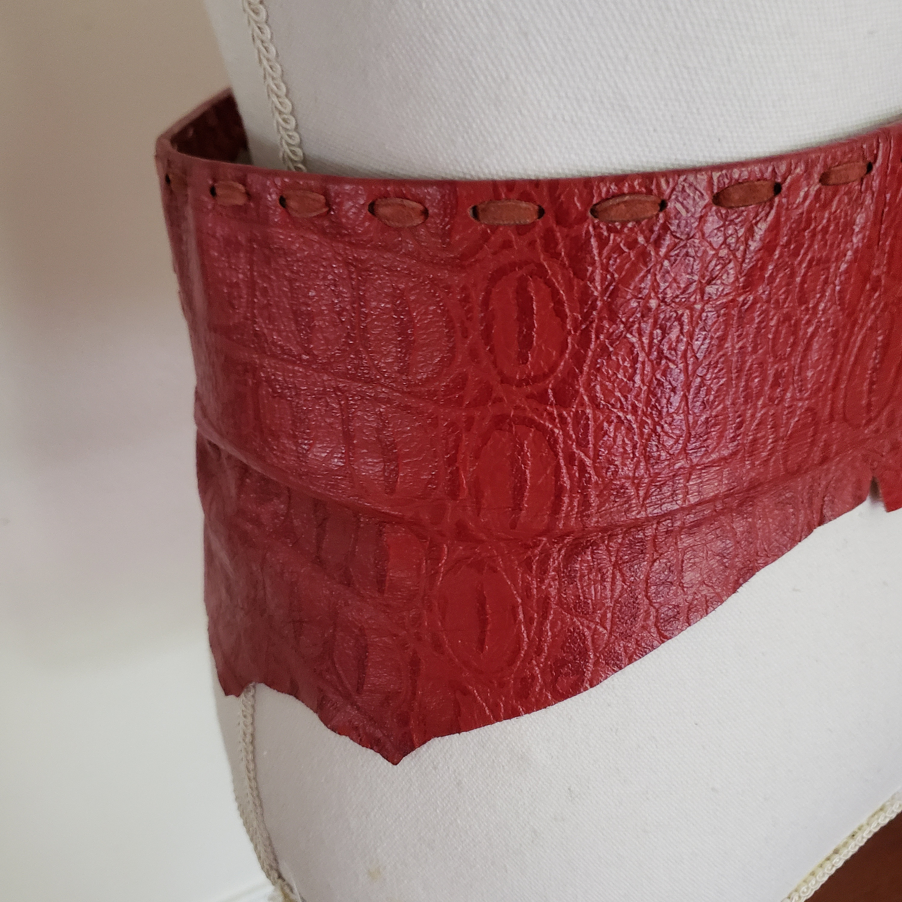 Vintage Belt Red Retro Collectible Accessory Statement Fashion - Etsy
