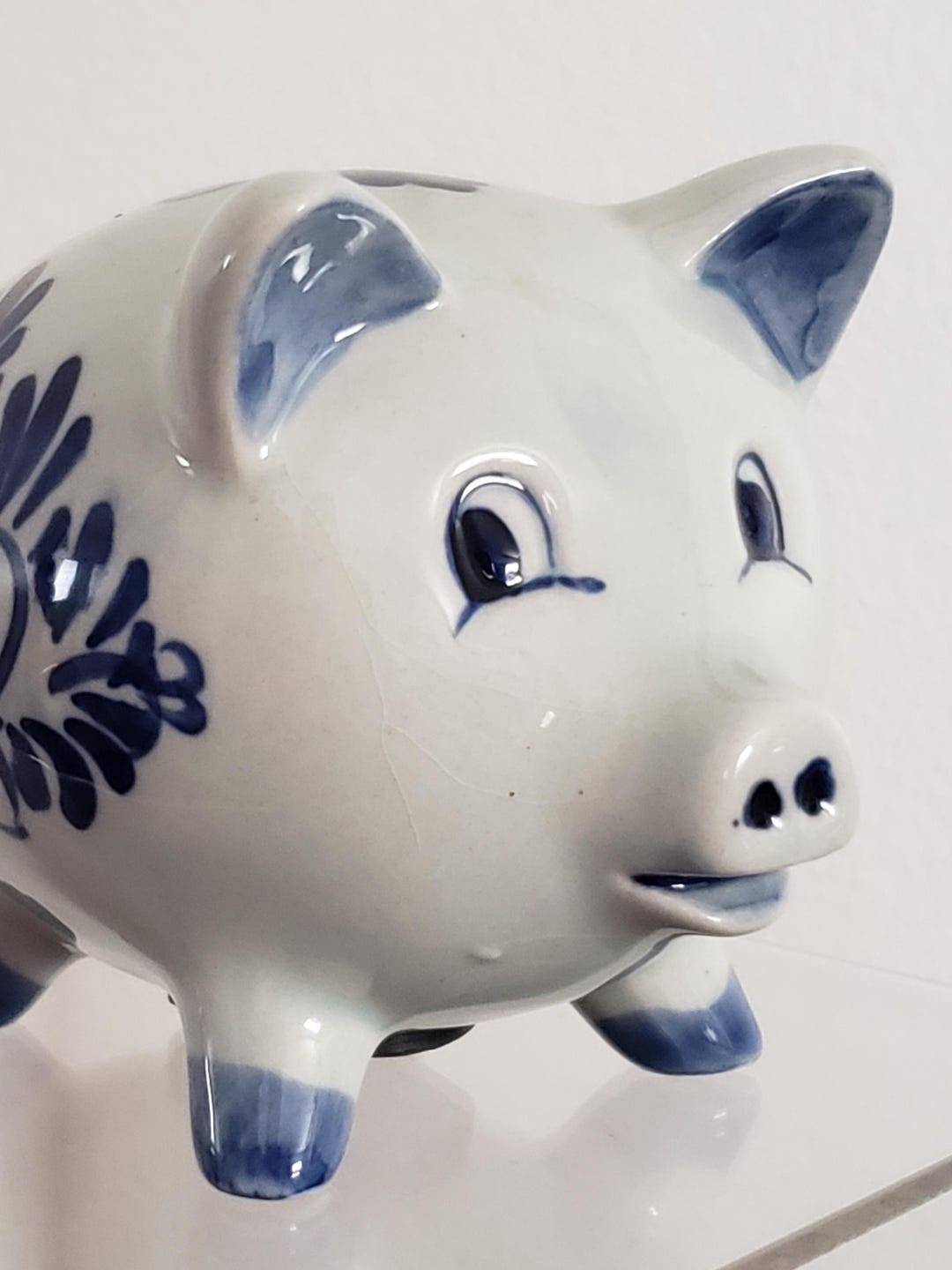 Piggy Bank Delft Retro Collectible - Etsy