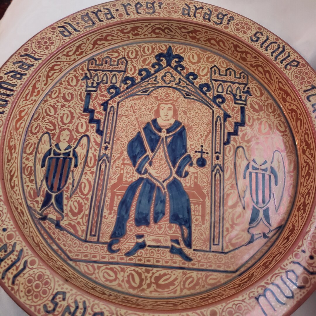 Charger Antique Large Plate Platter Religious Theme Early Rare ...