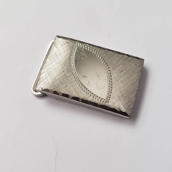 Vintage retro silver buckle - Gem