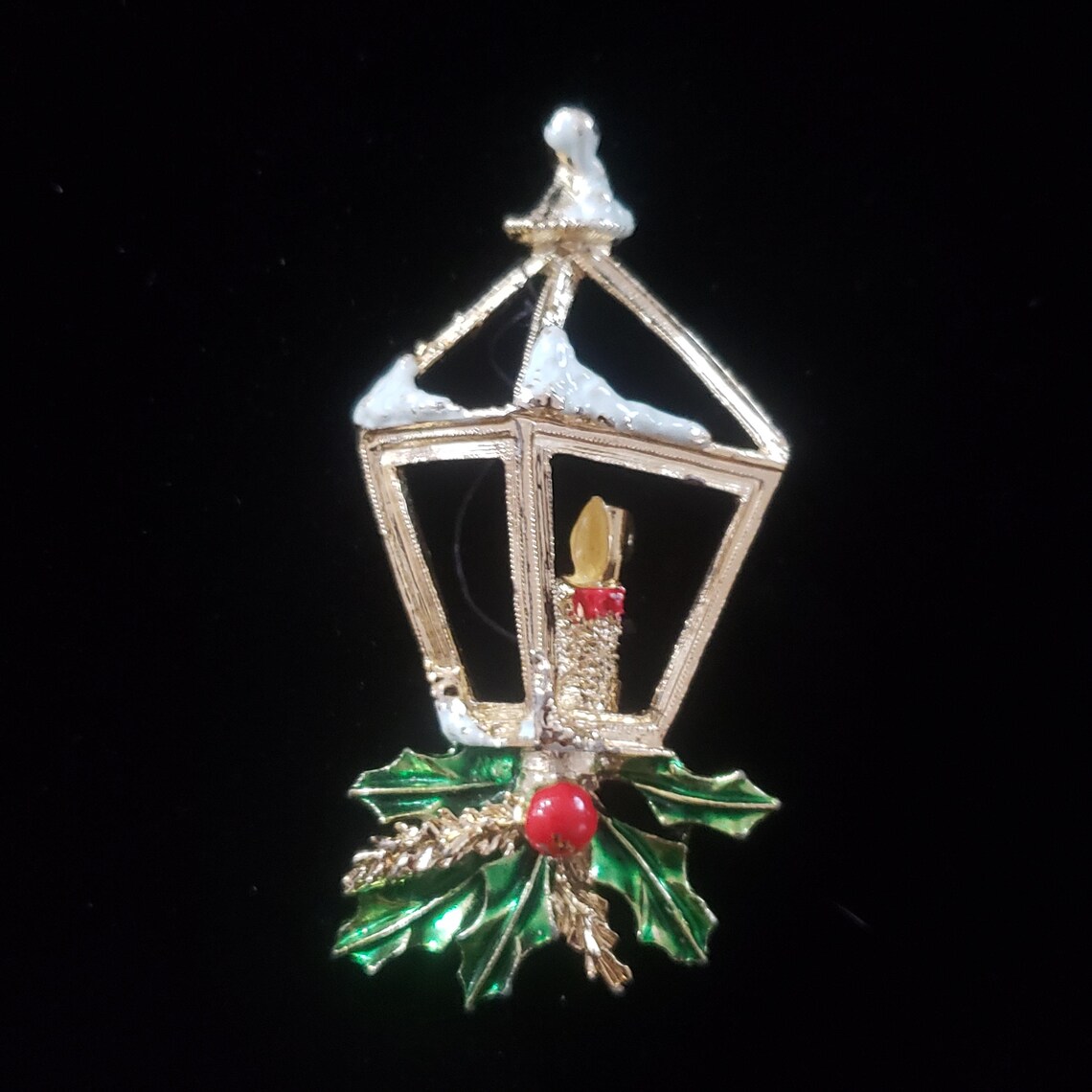 Street Lamp Candle Holder Christmas Theme Retro Collectible Pin Costume ...