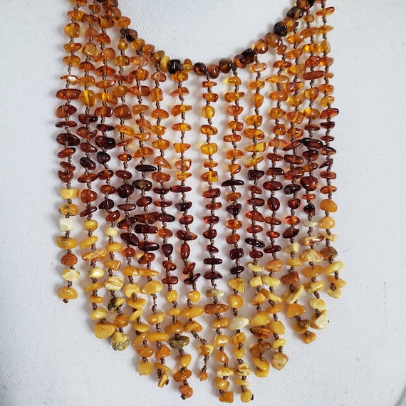 Rare Antique Necklace Retro Collectible Multiple Stra… - Gem