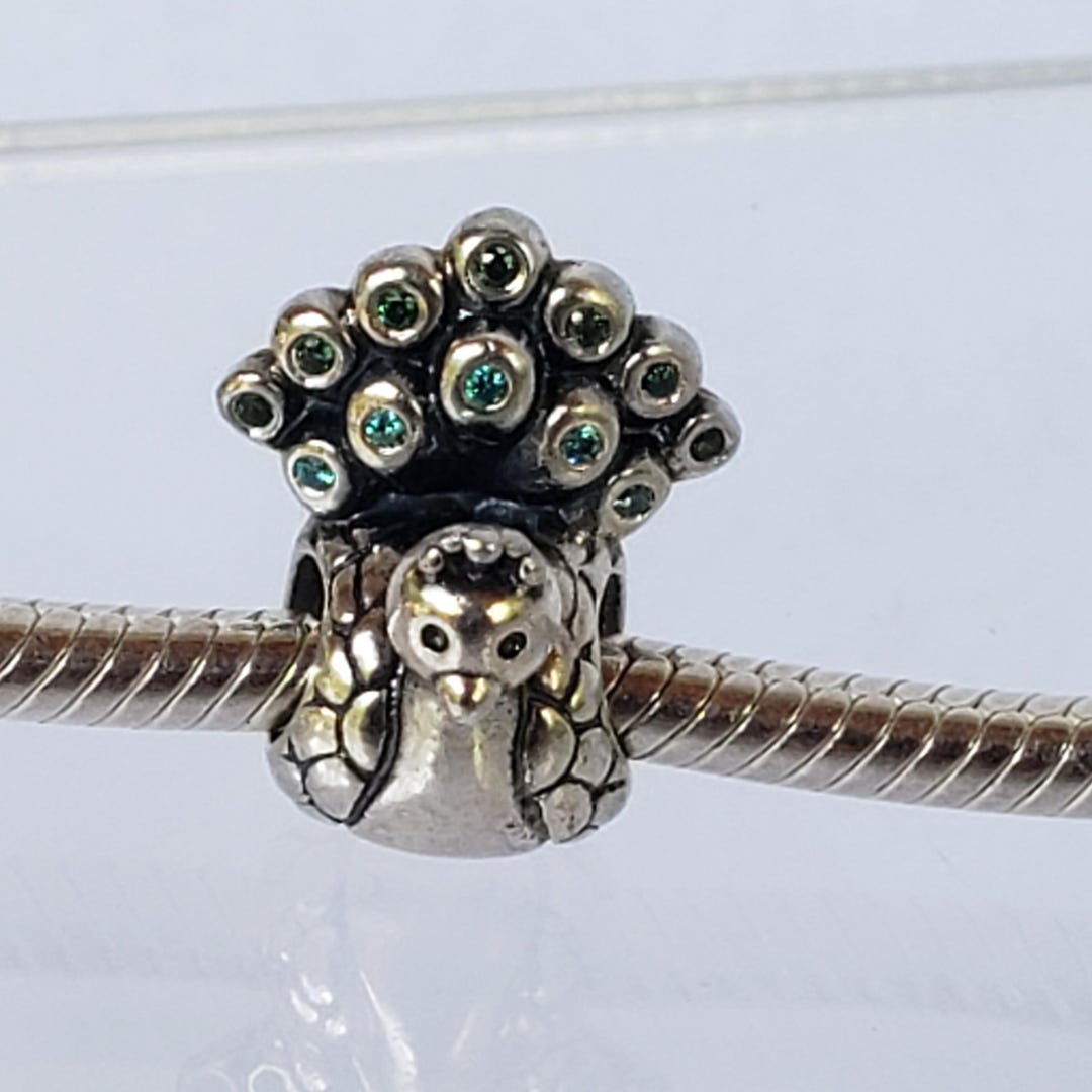 Pandora Charm Peacock Retired Charm Sterling Silver Collectible Fine ...