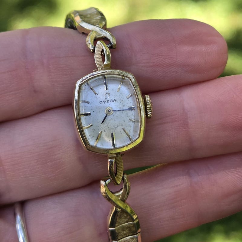14k Gold Womens Watch Omega - Etsy