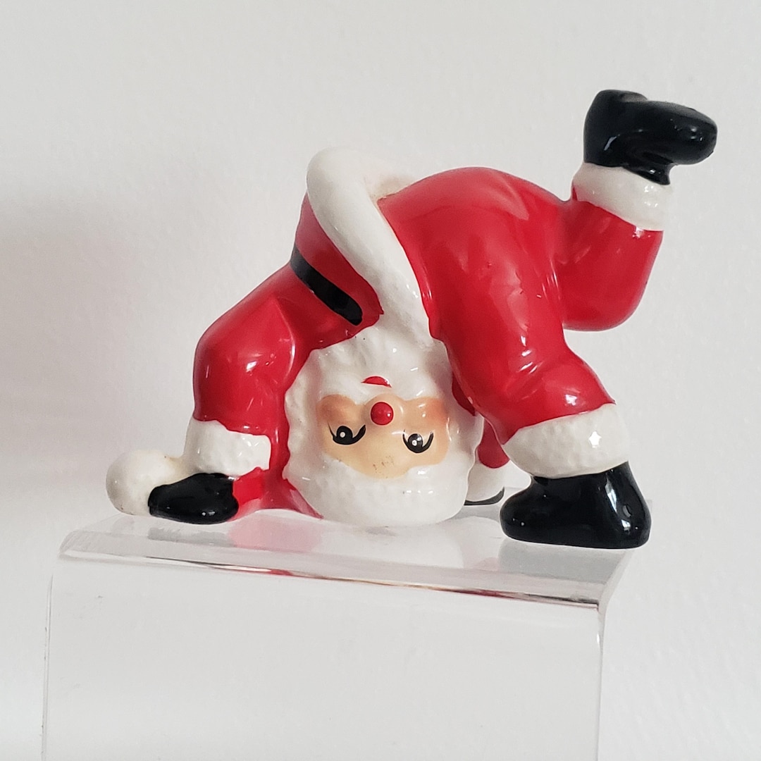 Santa Claus Tumbling Figurine Christmas Collectible Retro Christmas Decor Decoration - Etsy