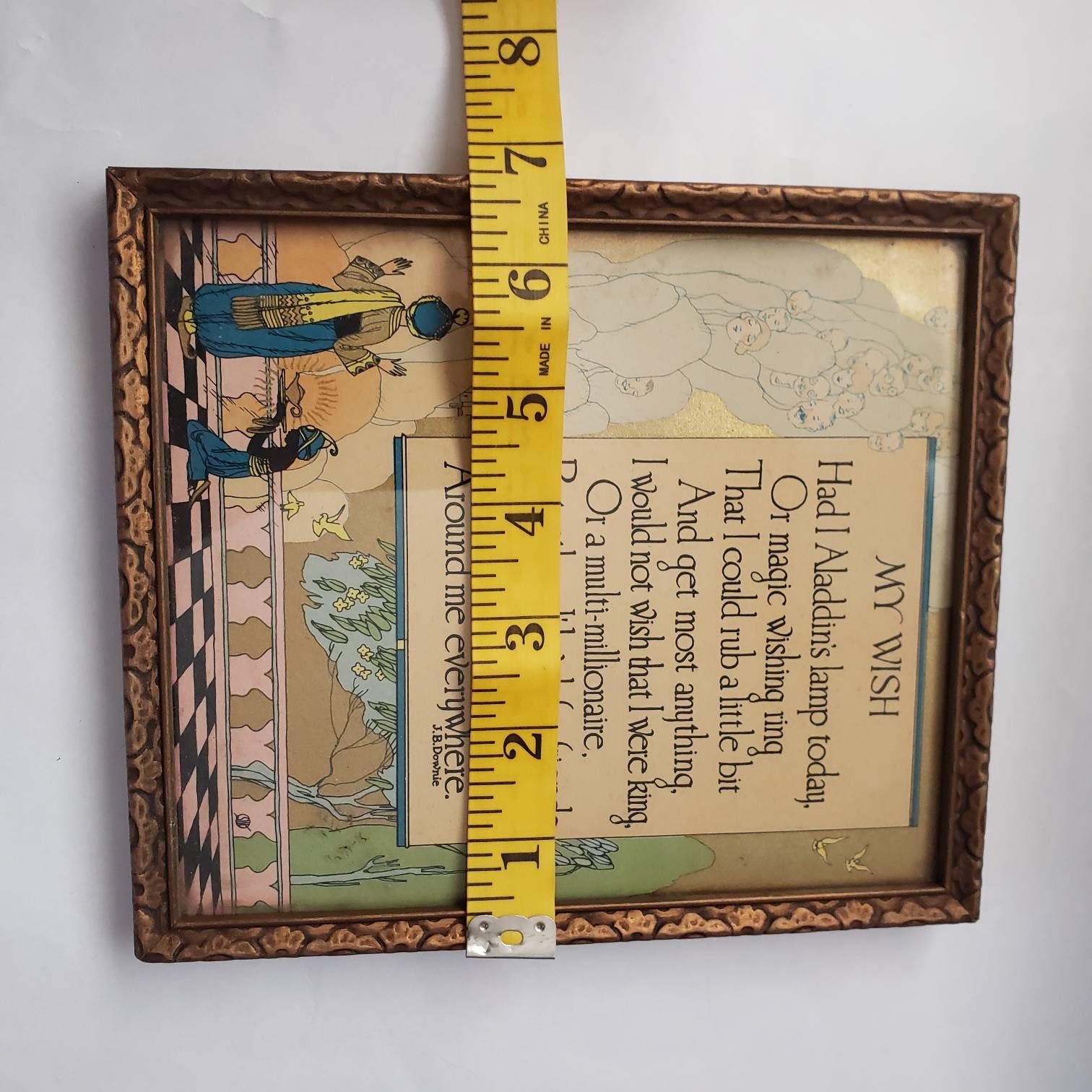Vintage Framed Print Poem Print Antique Art Deco Collectible - Etsy