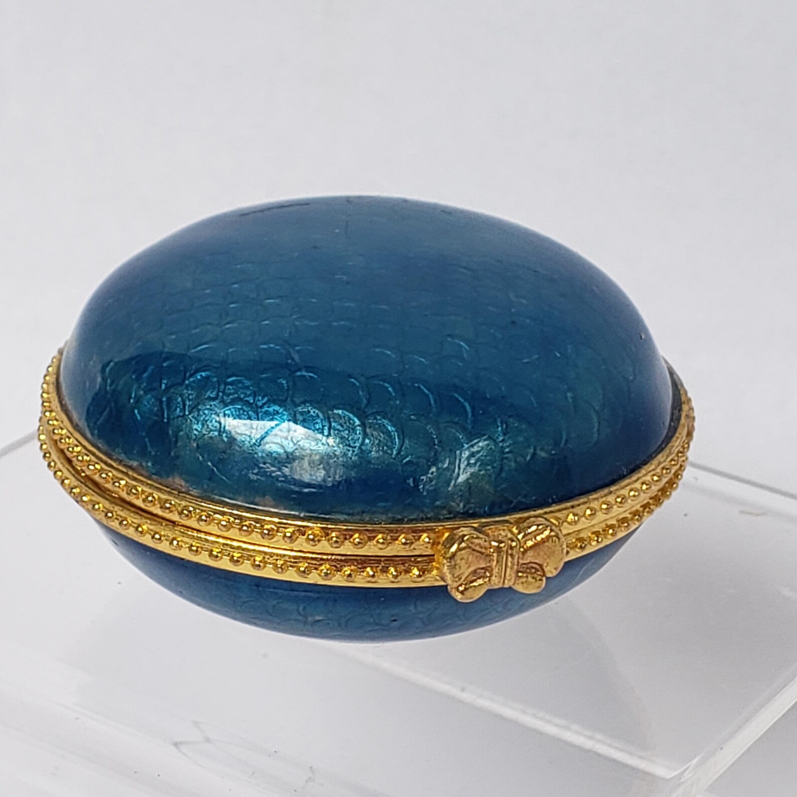 Vintage Cloisonne Box Blue Enamel Collectible Decor Trinket Box - Etsy