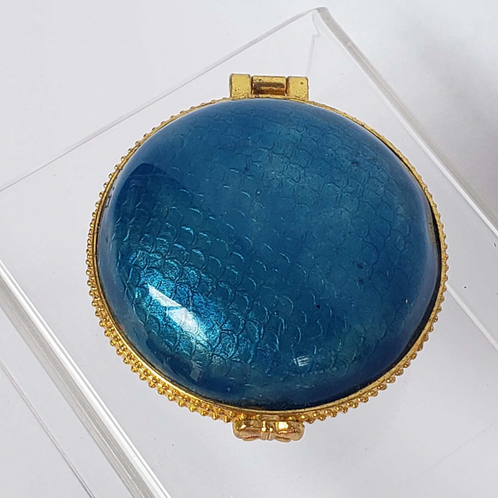 Vintage Cloisonne Box Blue Enamel Collectible Decor Trinket Box - Etsy