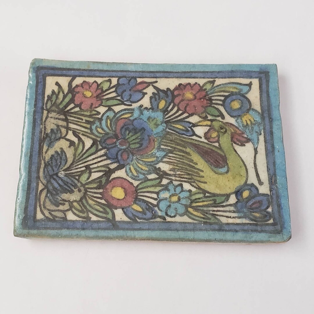 Vintage Tile Rare Retro Collectible Bird Theme - Etsy