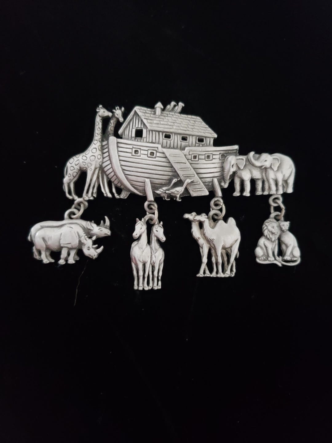 Noah's Ark Brooch Retro Collectible Vintage Collectible Costume Jewelry ...