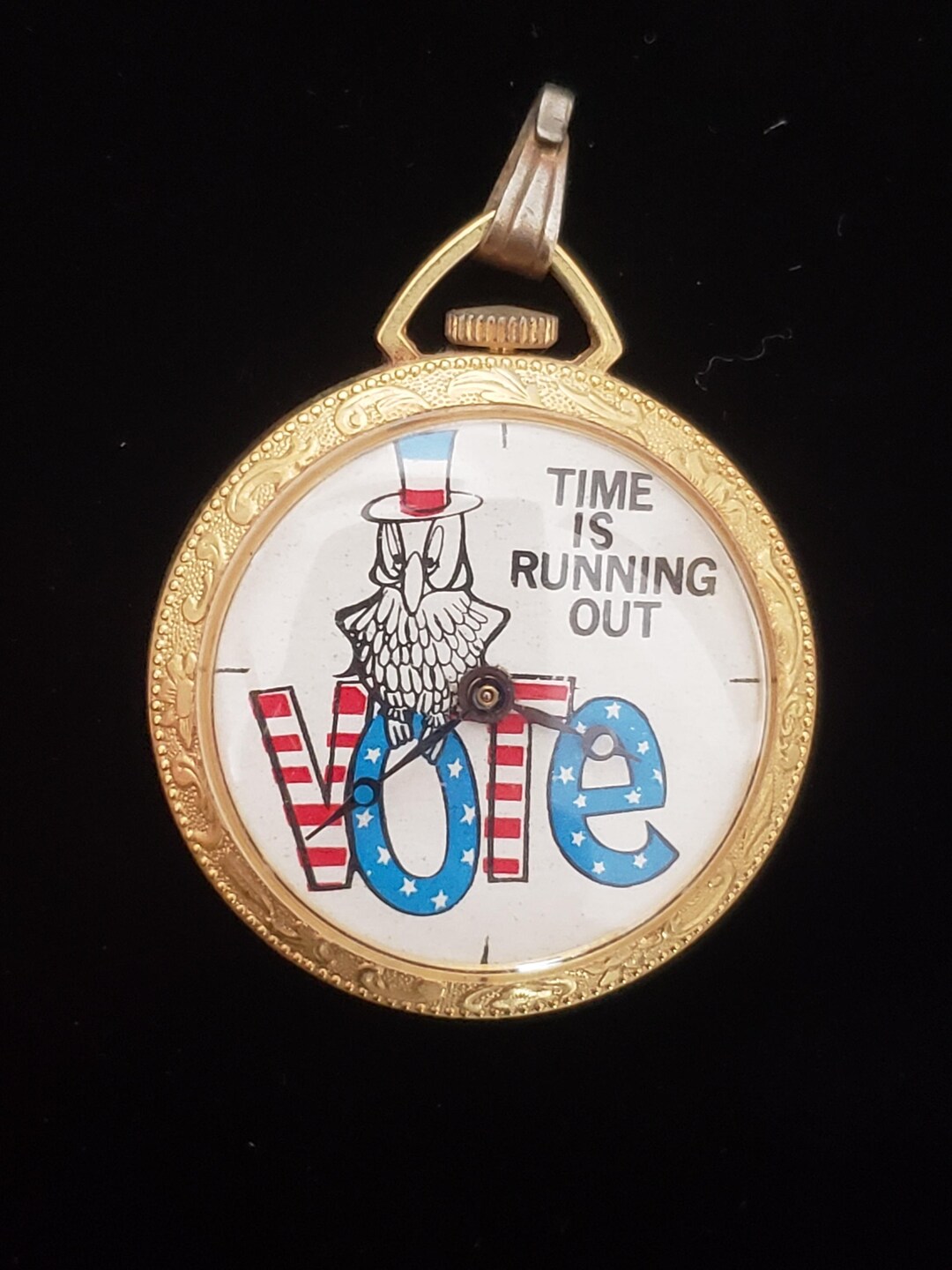 Time is Running Out Vote Pocket Watch Vintage Political Watch Retro ...