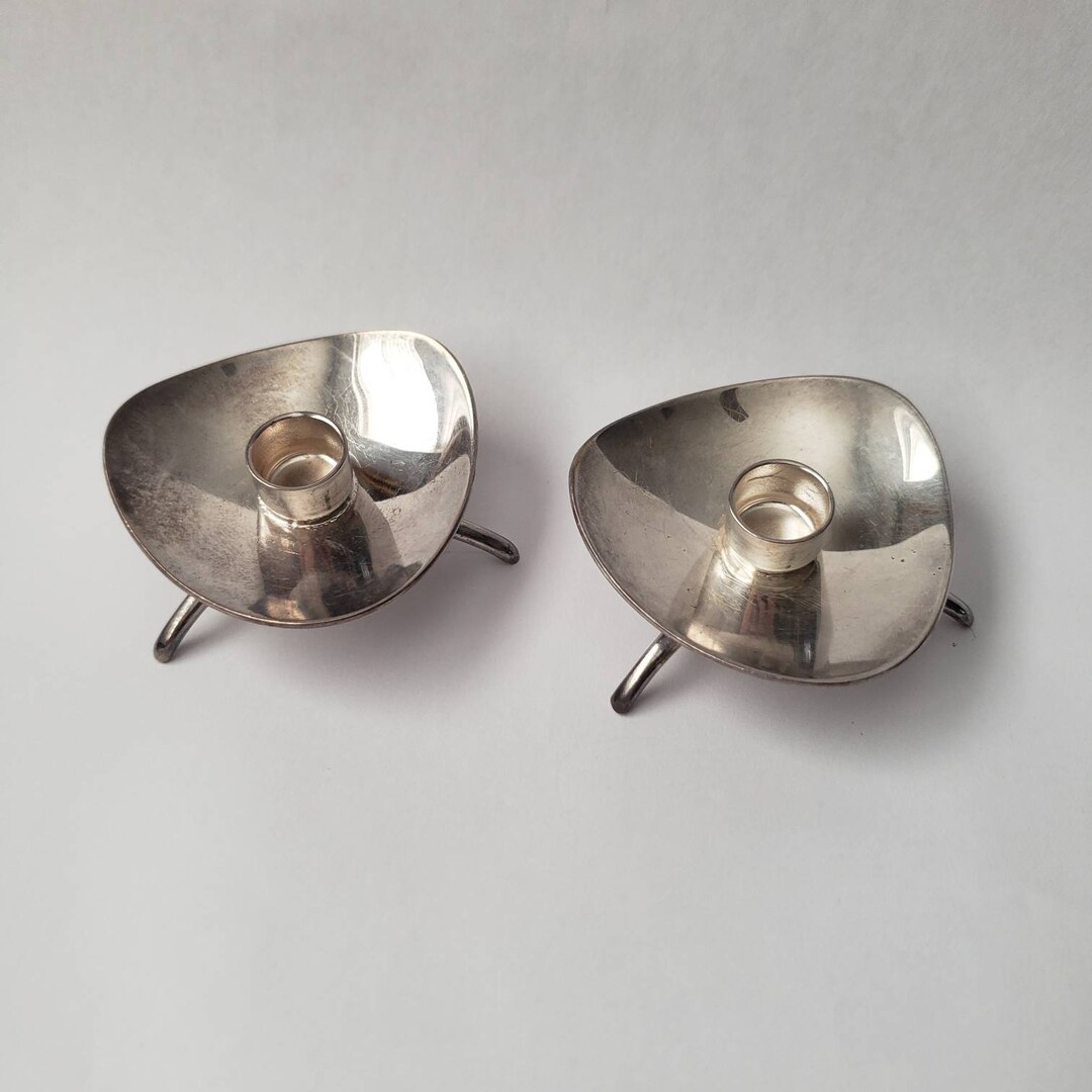 Vintage Candle Holders Mid Century Designer Carl M Cohr Denmark ...