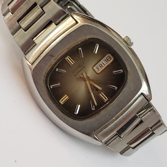 Seiko Watch Automatic Day Date Rare Retro Collectible… - Gem
