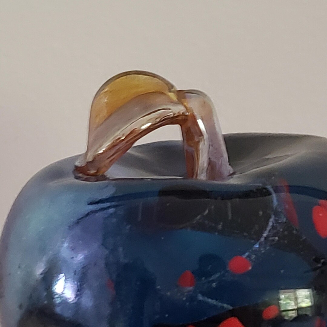 Apple Art Glass Rare Paperweight Art Glass Artist Signed Studio Rare ...