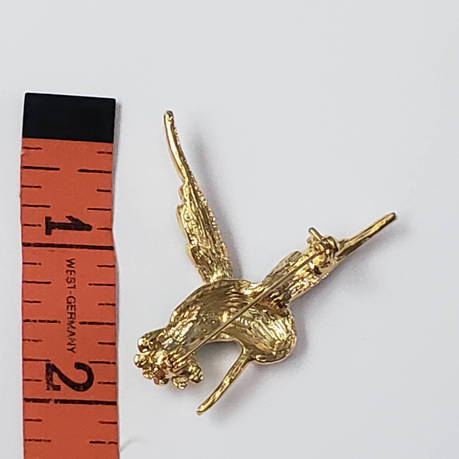 Vintage Brooch Enamel Colibrí Rhinestones brillar retro - Etsy España