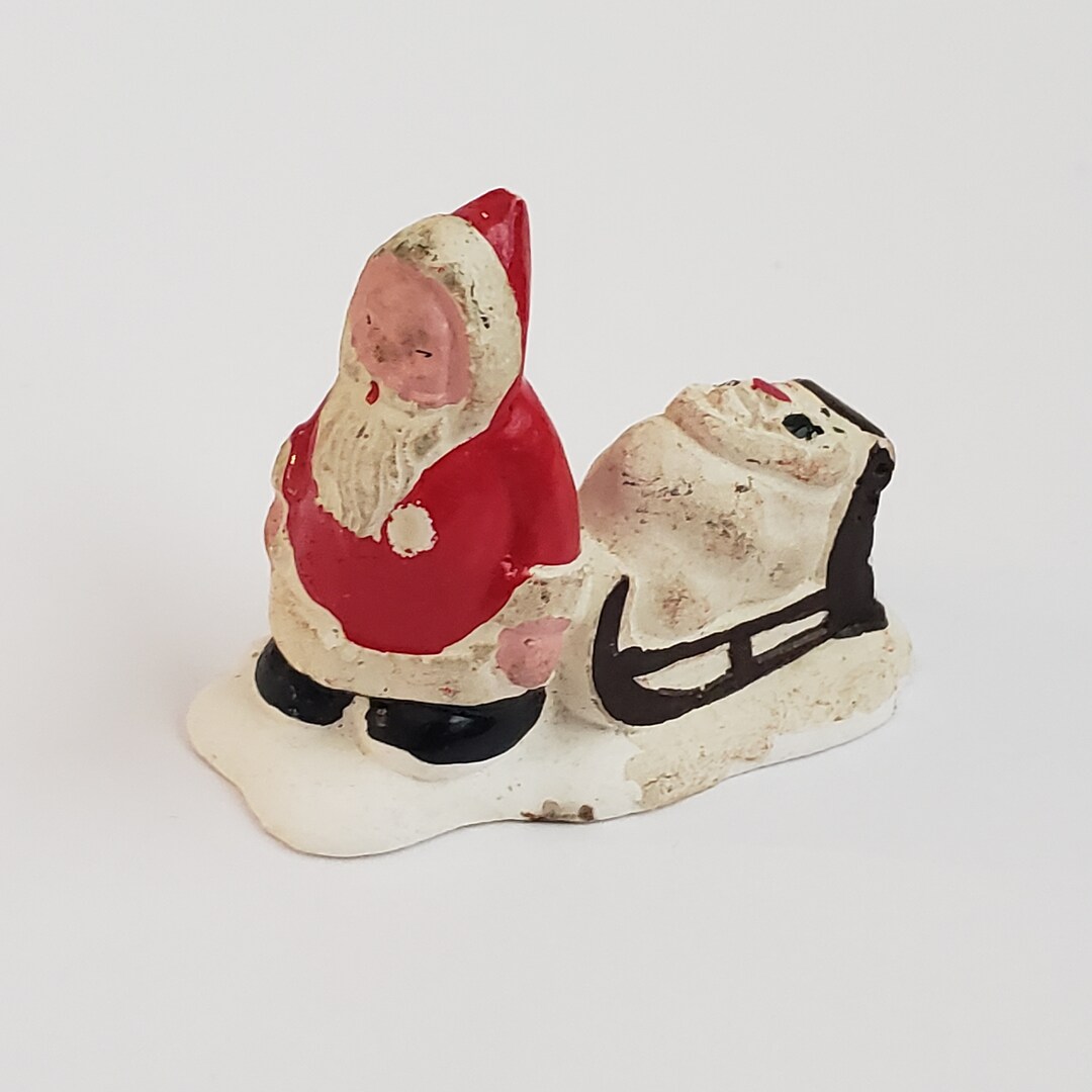 Vintage Santa Claus Christmas Chalk Made in England Village Figurine ...