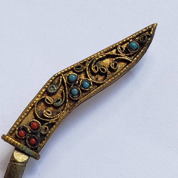 Vintage Brooch Dagger Retro Collectible Costume Jewel… - Gem