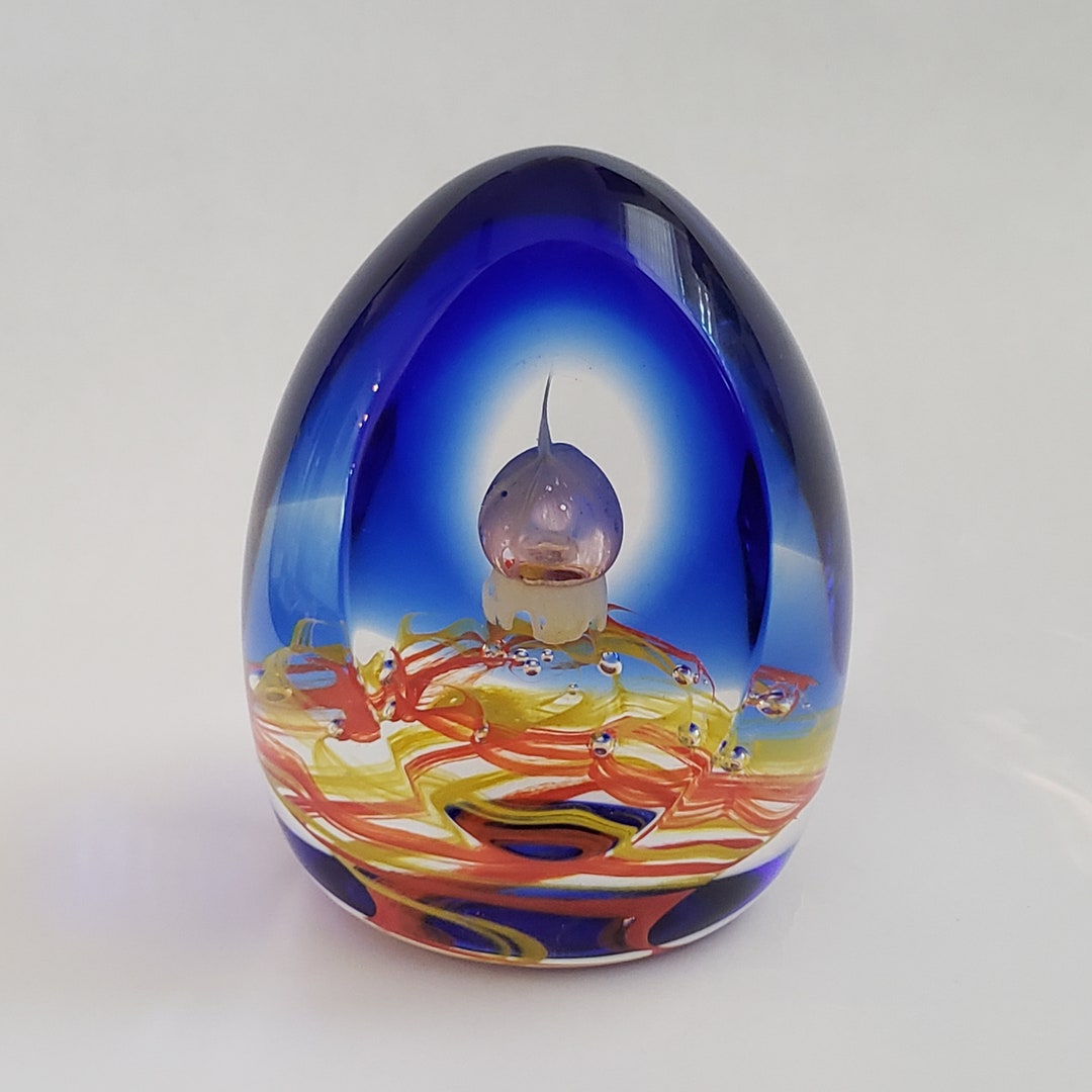 Paperweight Art Glass Artist Signed Studio Rare Collectible - Etsy