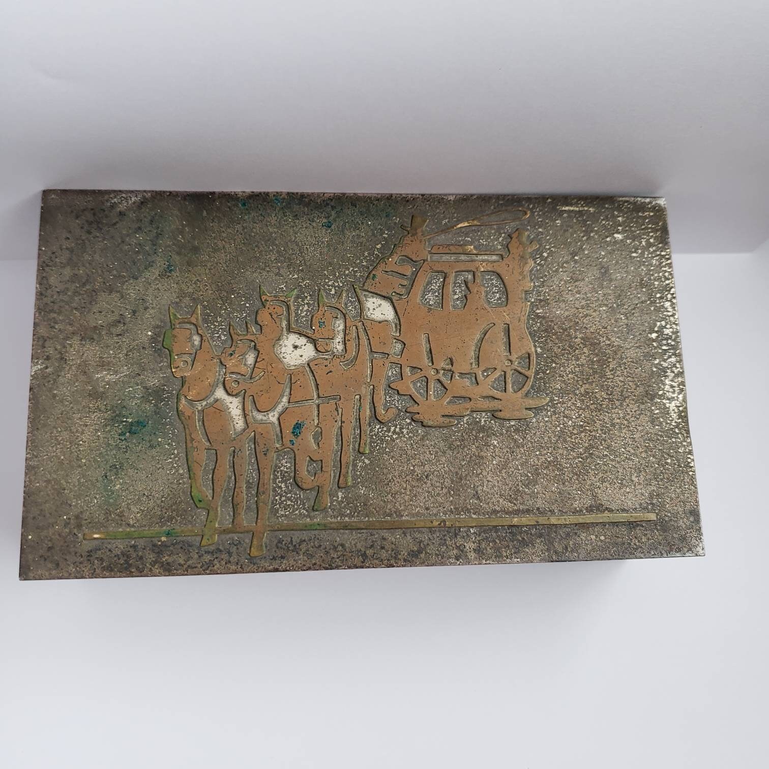 Vintage Box Designer Silvercrest Horse Stagecoach Theme Retro - Etsy