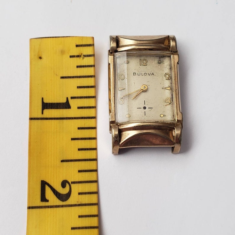 Bulova Tank Watch Retro Collectible Wrist Watck 10K Rolled Gold Plate ...