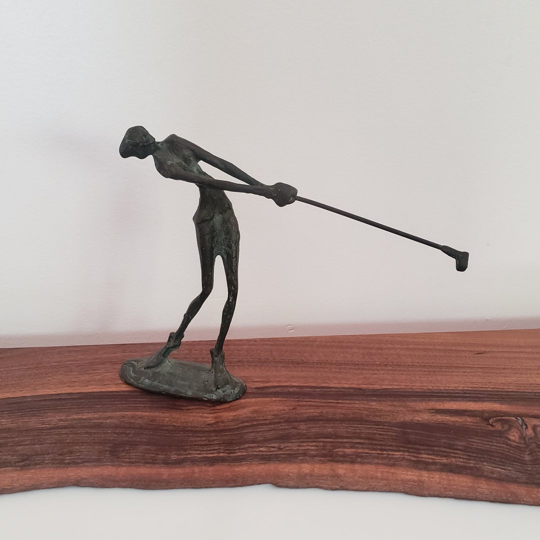 Bronze Golf Sculpture Rare Collectible Studio Artwork - Etsy